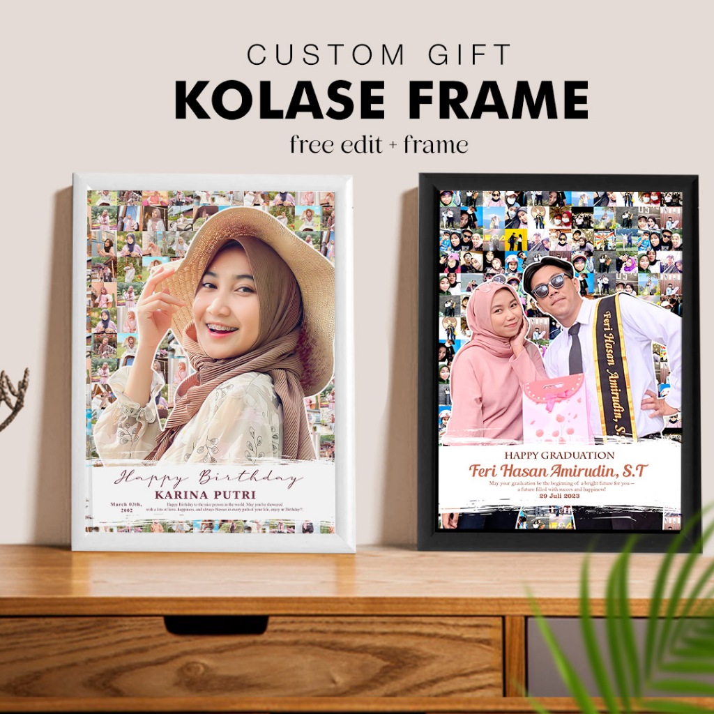 Jual Kado Bingkai Unik Mozaik Foto Ribbn Hadiah Kenangan Kado Wisuda ...