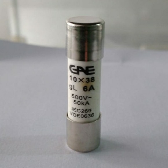 Jual Fuse Keramik GAE 10x38 gL 6A 500V 100kA GAE Germany 10×38 6A 500V Fuse Keramik GAE 10x38 gL ...