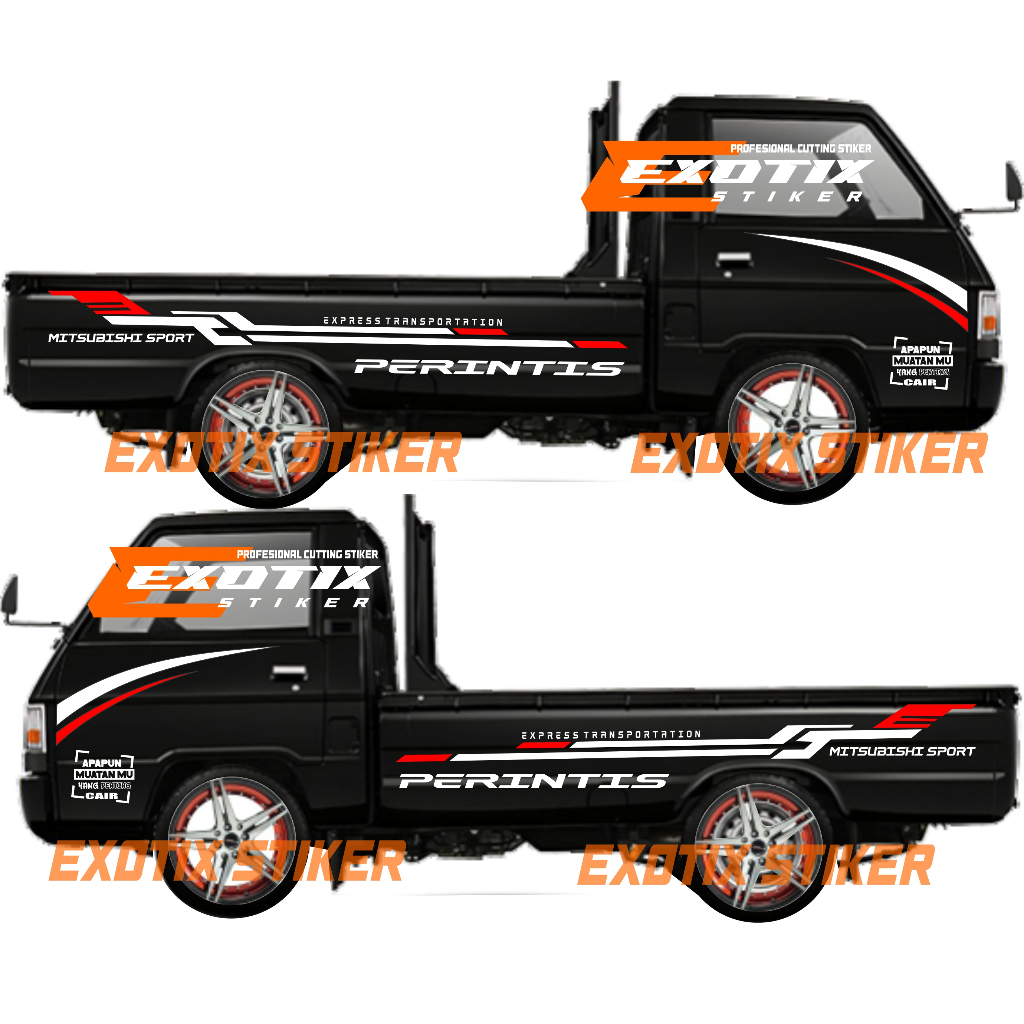 Jual Stiker list body pick up l300 cutting stiker variasi body samping ...