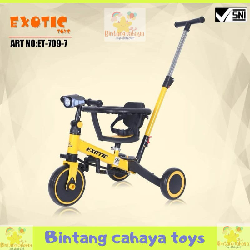 Jual Sepeda roda tiga Anak balance bike 6 in 1 Exotic ET 709-7 T32 T20 ...