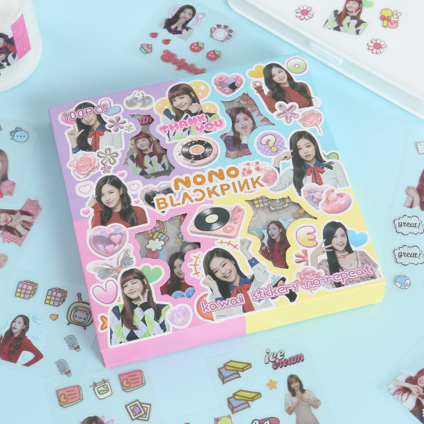 Jual IMZ96 Sticker Pack Blackpink 100 Lembar Sticker Blackpink Super ...