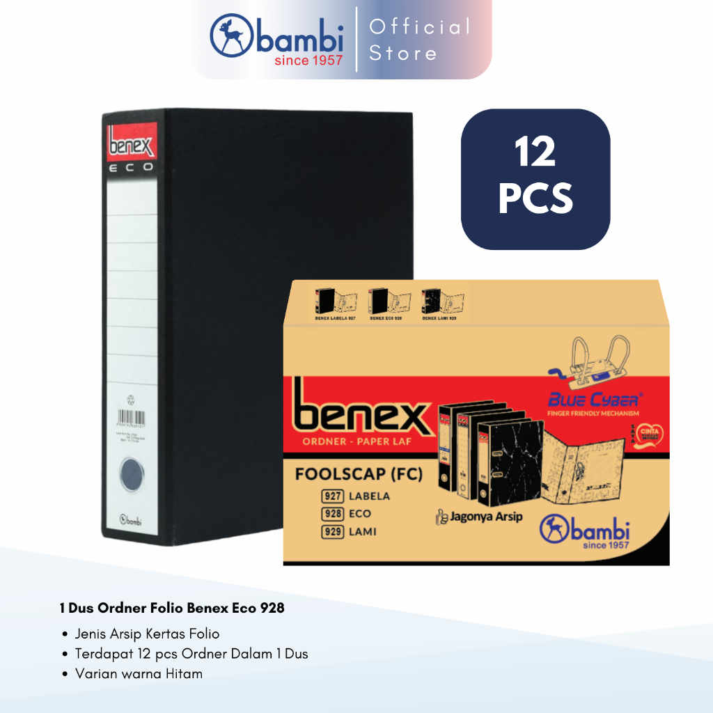 Jual 1 Dus Benex Eco Lever Arch File Ordner Folio Jumbo Size 75 mm ...