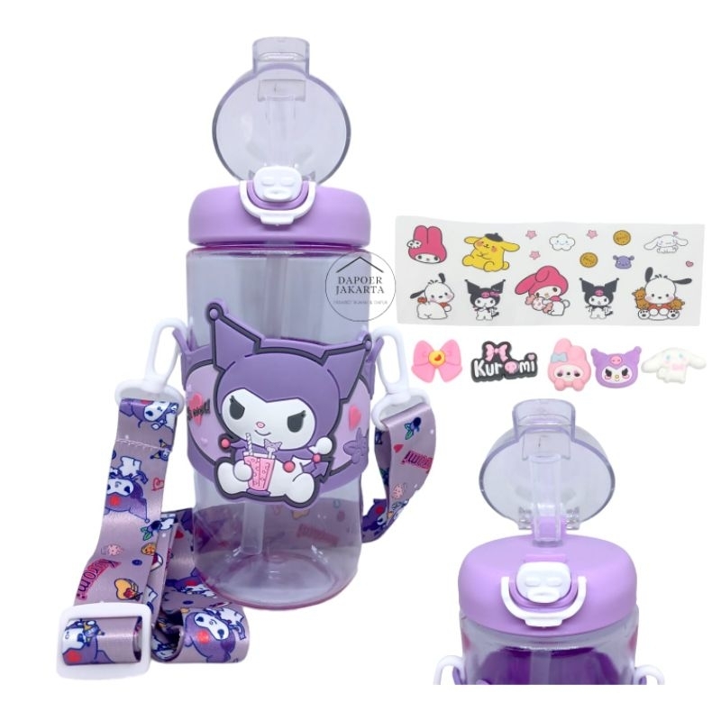 Jual BOTOL MINUM ANAK KUROMI 650ML/BOTOL MINUM SANRIO KUROMI/BOTOL ...
