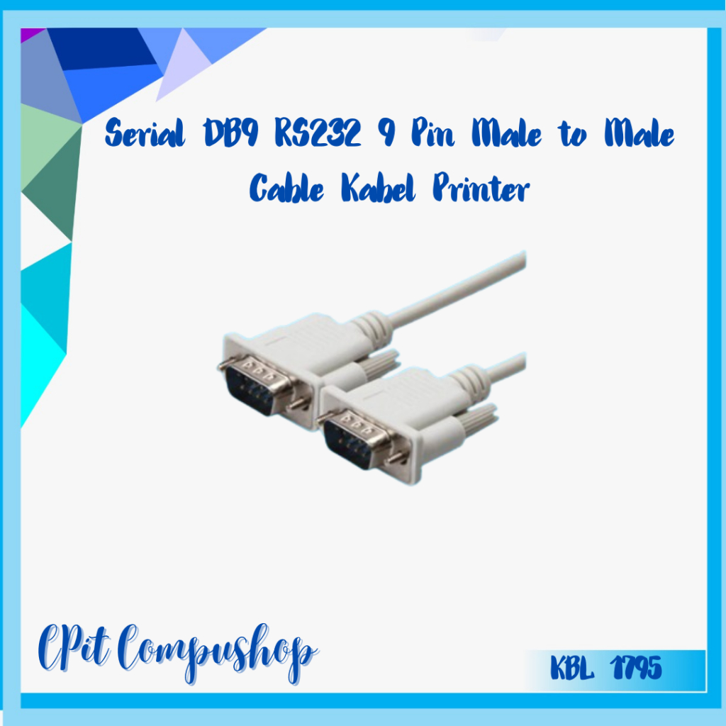 Jual Serial DB9 RS232 9 Pin Male to Male Cable Kabel Printer | Shopee ...