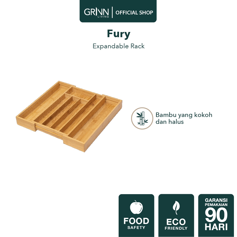 Jual GRINN LIVING Fury Cutlery Tray Expandable / Drawer Organizer ...