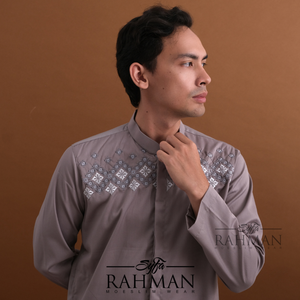 Jual Syfa Rahman - Baju Kemeja Koko Bordir Lengan Panjang Katun Mirza ...
