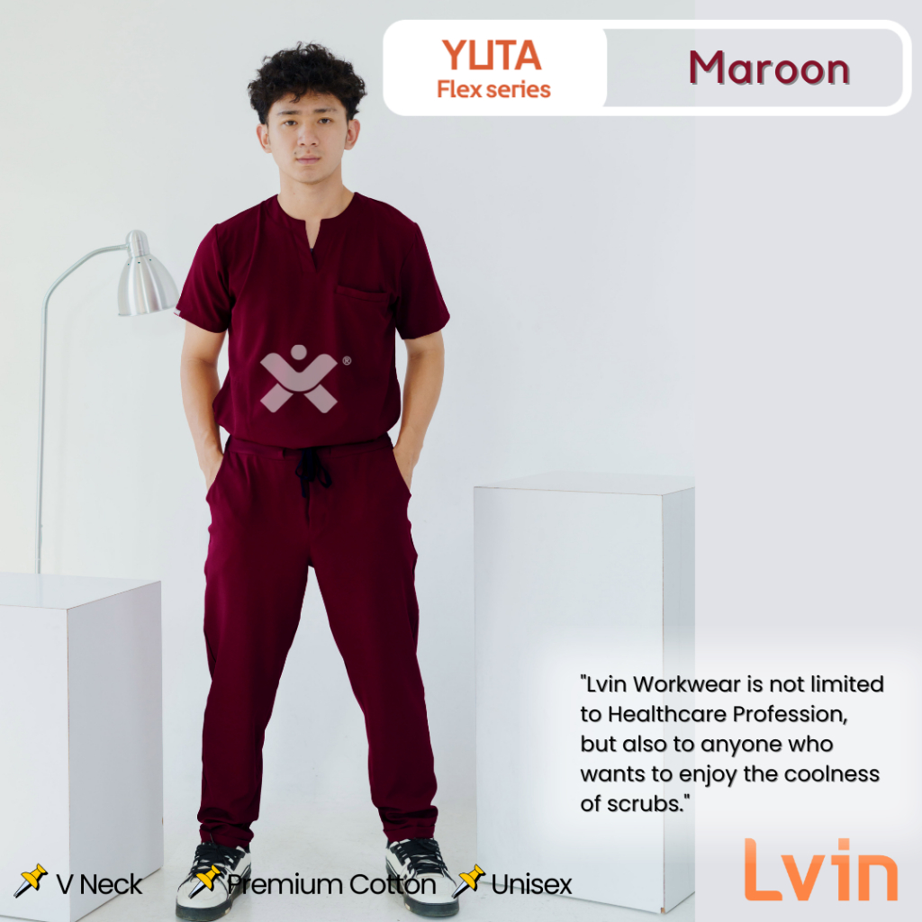 Jual [ Lvin ] FLEX V - YUTA - Baju OKA V neck / Baju Jaga / Set Baju ...