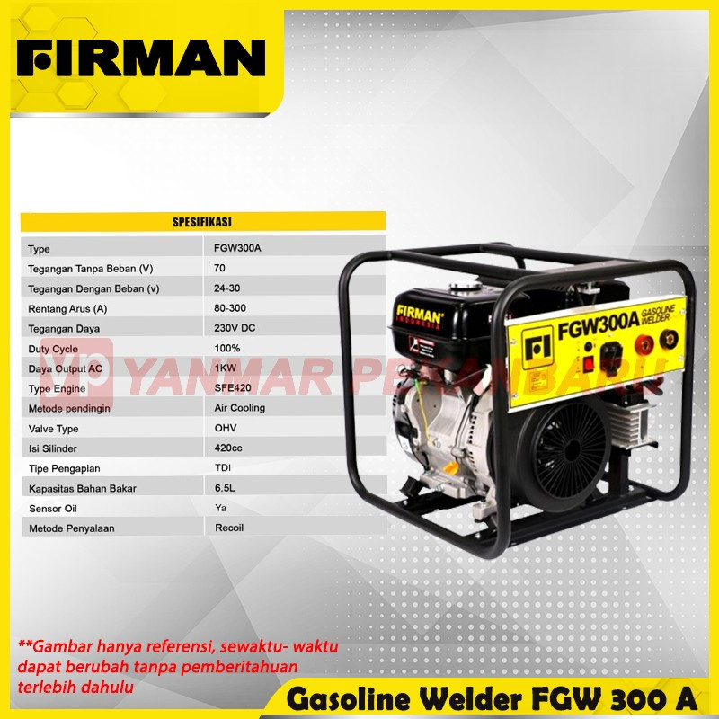 Jual MESIN LAS FIRMAN Generator / Genset Las FGW 300 A | Shopee Indonesia