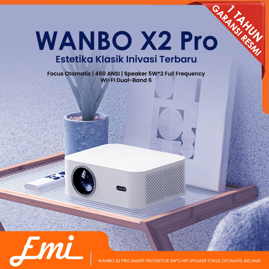 Jual Wanbo X2 Pro Smart Proyektor 5W*2 HiFi Speaker Fokus Otomatis 450 ANSI | Shopee Indonesia