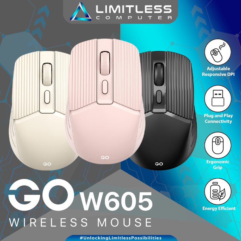 Jual Fantech GO Optical W605 1600DPI 2.4GHz Wireless Mouse Office | Shopee Indonesia