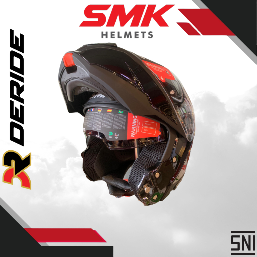 Jual HELM FLIP UP SMK GULLWING BLACK GL200 MODULAR FLIP UP SNI ORIGINAL ...