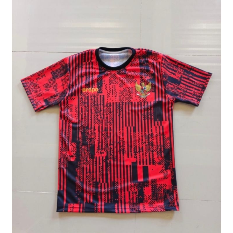Jual Timnas Indonesia Training Jersey 2024 Red Black Erspo Erigo Sport ...