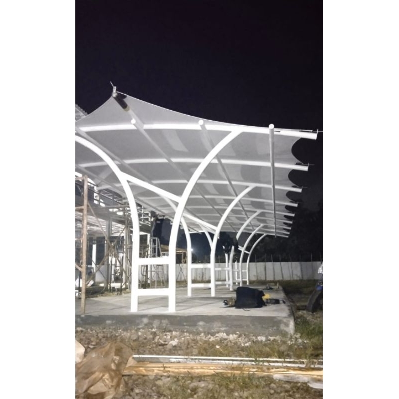 Jual Atap Kanopi Membran Bahan PVC 550 GSM Custom Ukuran Harga Permeter ...