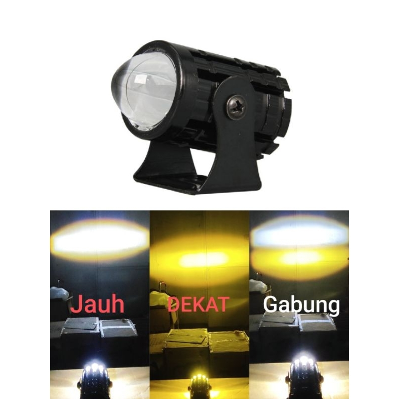 Jual lampu tembak laser led mini 2 warna D2 mini projie steel gun ...
