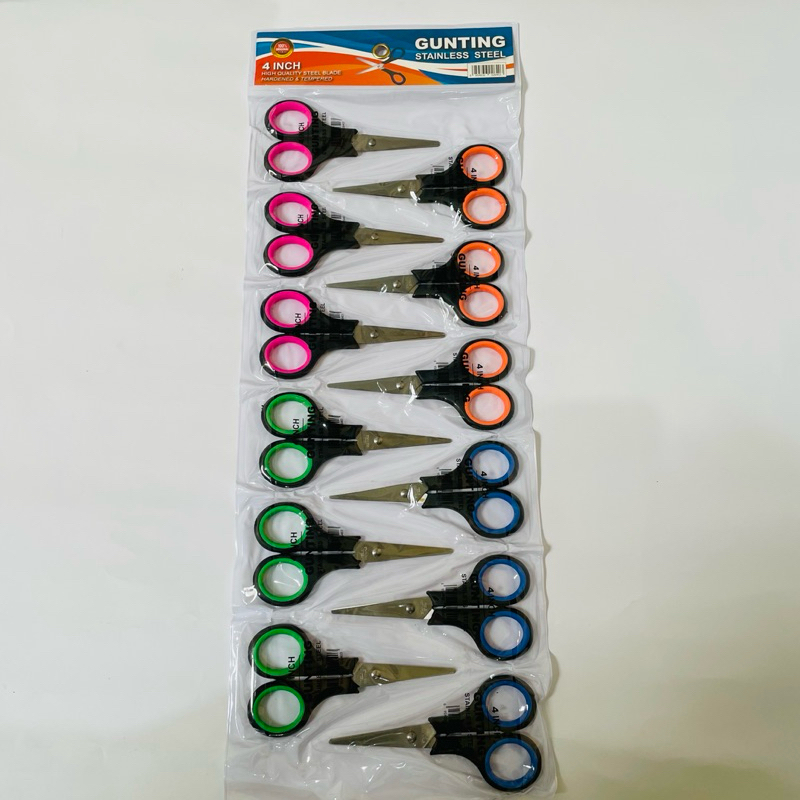 Jual Gunting Kertas Kecil Ukuran 4 Inch (1 Renteng 12 Pcs) | Shopee ...
