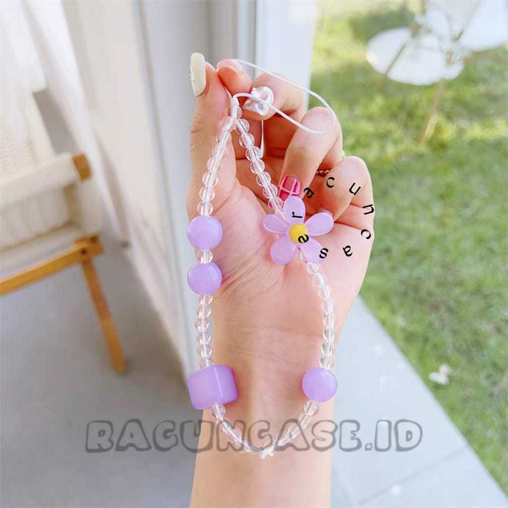 Jual GANTUNGAN KOREA CHAIN MOTIF BUNGA //Strap Casing Hp Keychain Tali ...