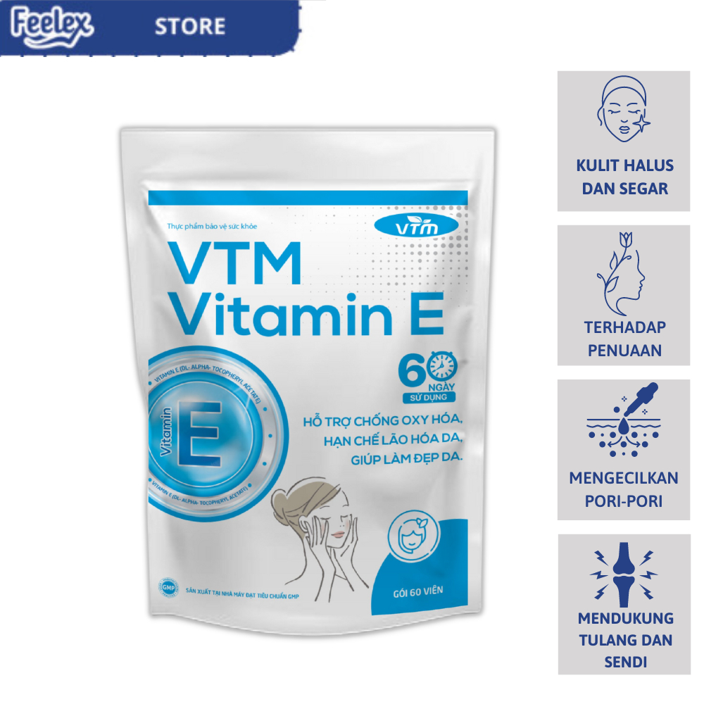 Jual VTM Vitamin E minum suplemen 60 tablet (60 hari) | Shopee Indonesia
