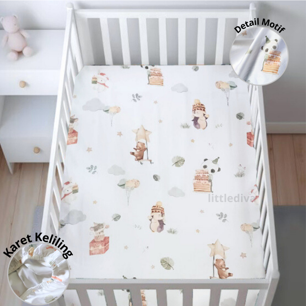 Jual SPREI Kasur Bayi Size 120x80 cm Bahan Adem Lembut Halus Seprai ...