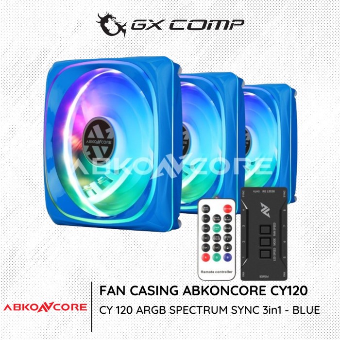 Jual FAN CASING ABKONCORE CY120 | CY 120 ARGB SPECTRUM SYNC 3in1 - BLUE | Shopee Indonesia