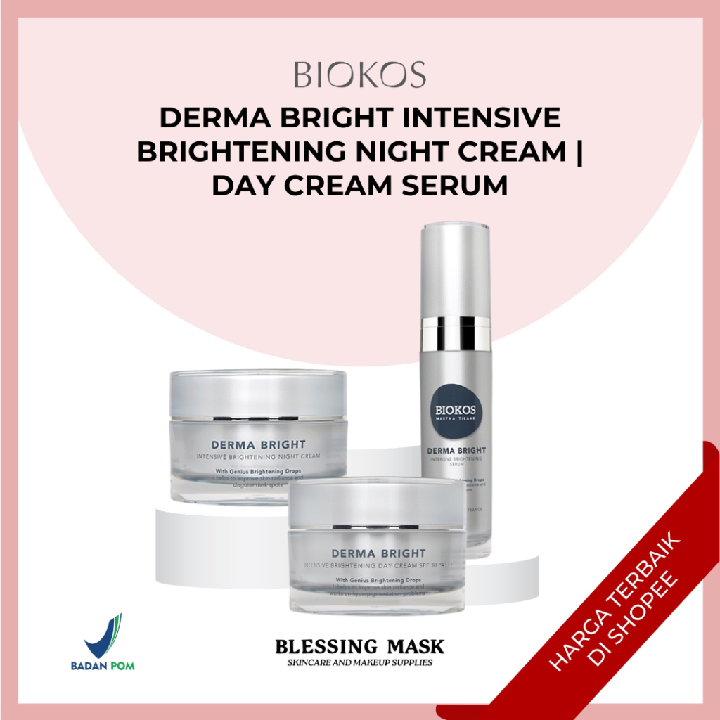 Jual Biokos Derma Bright Intensive Brightening Night Cream | Serum ...