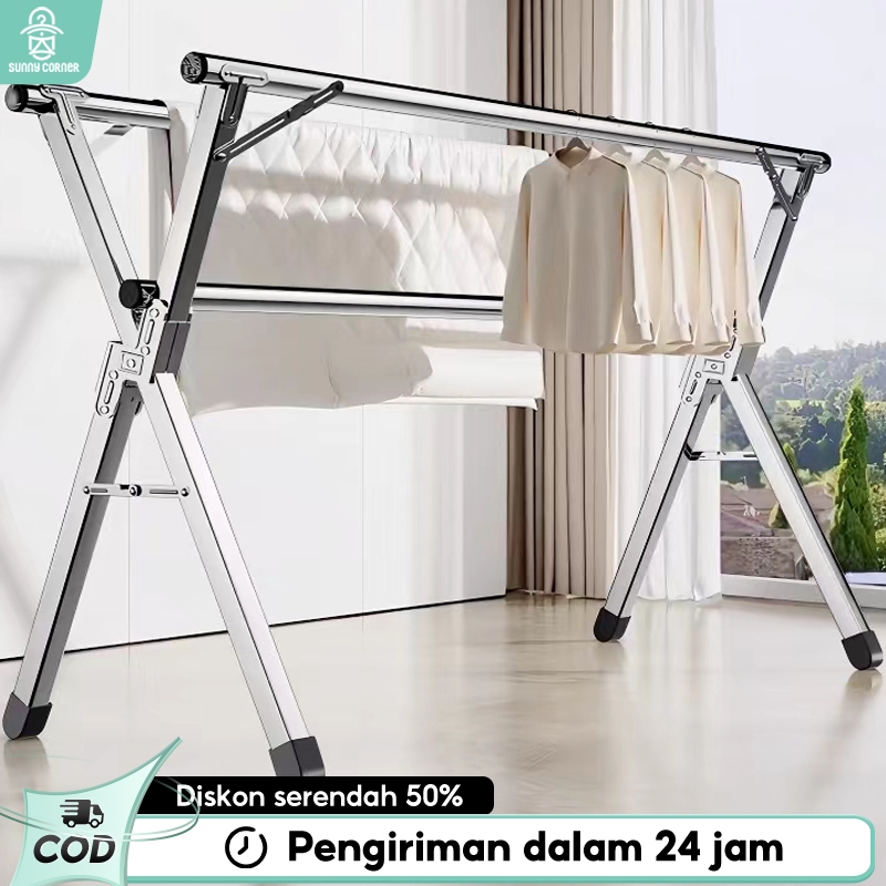 Jual Jemuran Baju Stainless Steel Jemuran Baju Lipat Jemuran Pakaian ...