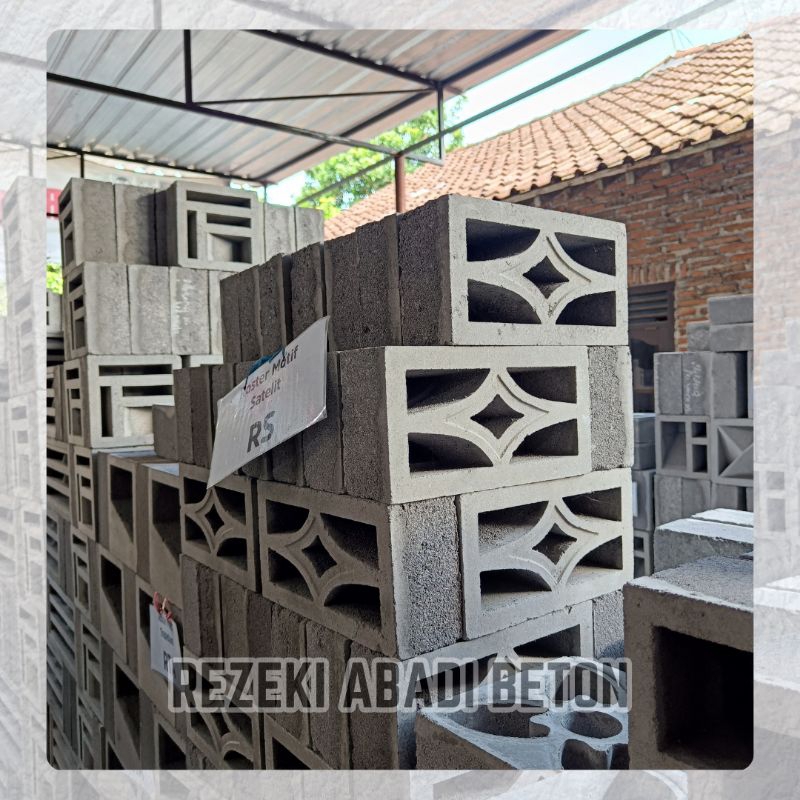 Jual Roster Beton Minimalis Modern, Loster Lubang angin Motif Satelit ...