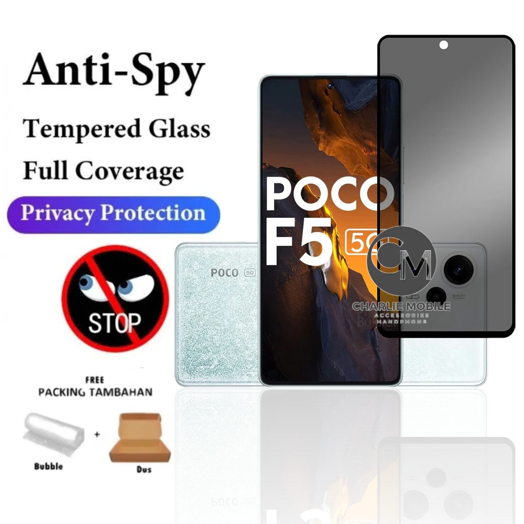 Jual Tempered glass anti privacy anti spy full layar Xiaomi Poco F5 F5 ...