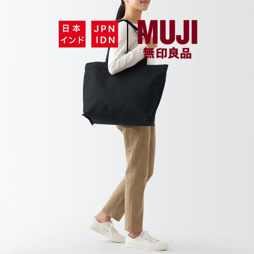 Jual [Pre Order] MUJI - Canvas tote bag with two handles | Shopee Indonesia