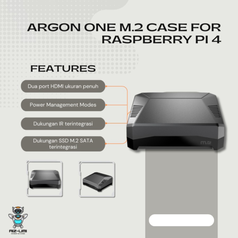 Jual Argon ONE M.2 Aluminum Case for Raspberry Pi 4 Diskon | Shopee ...