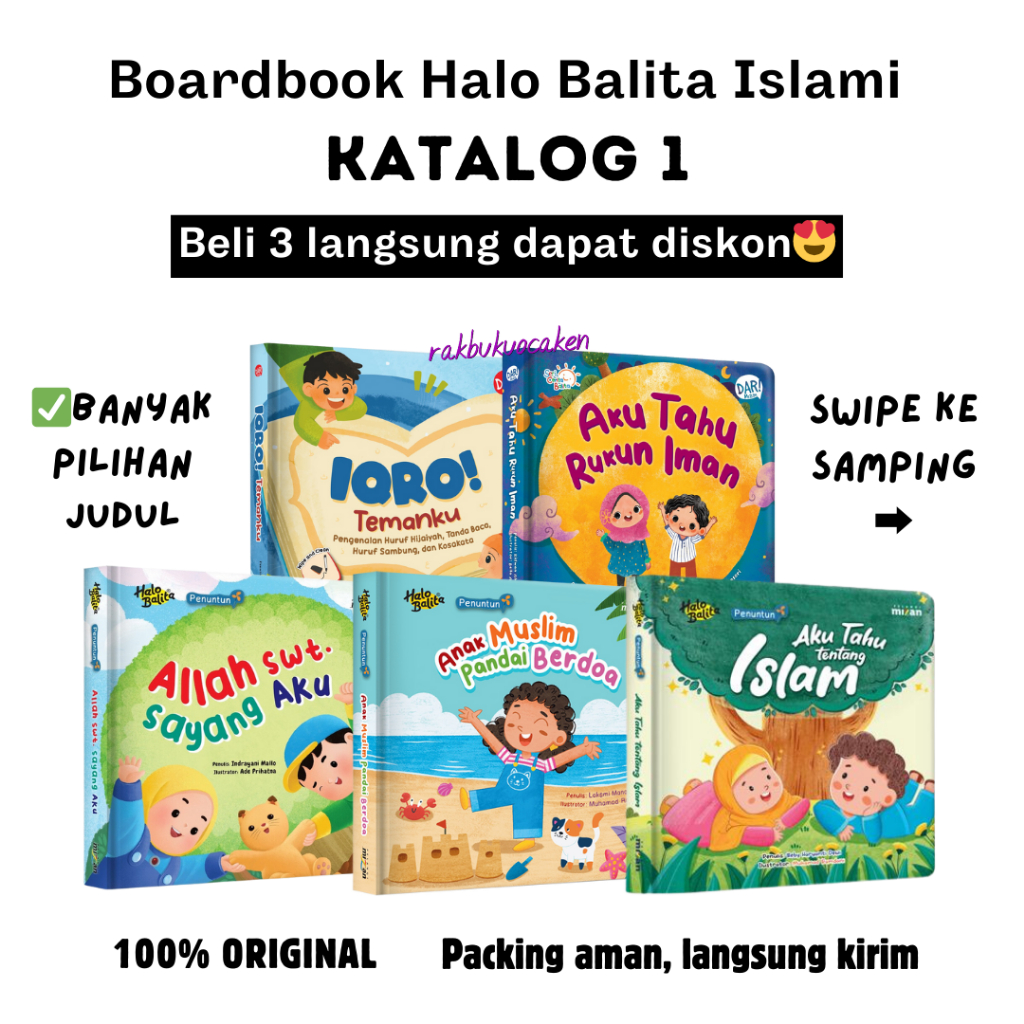 Jual BOARDBOOK Halo Balita Mizan SERI TERBARU & TERLENGKAP KATALOG 1 Buku Cerita Buku Bacaan ...