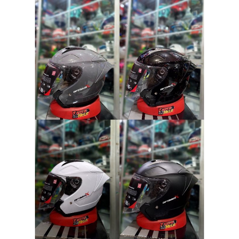 Jual HELM HALF FACE R-SIX OPTIMUS X SOLID || HELM HALF FACE || | Shopee ...