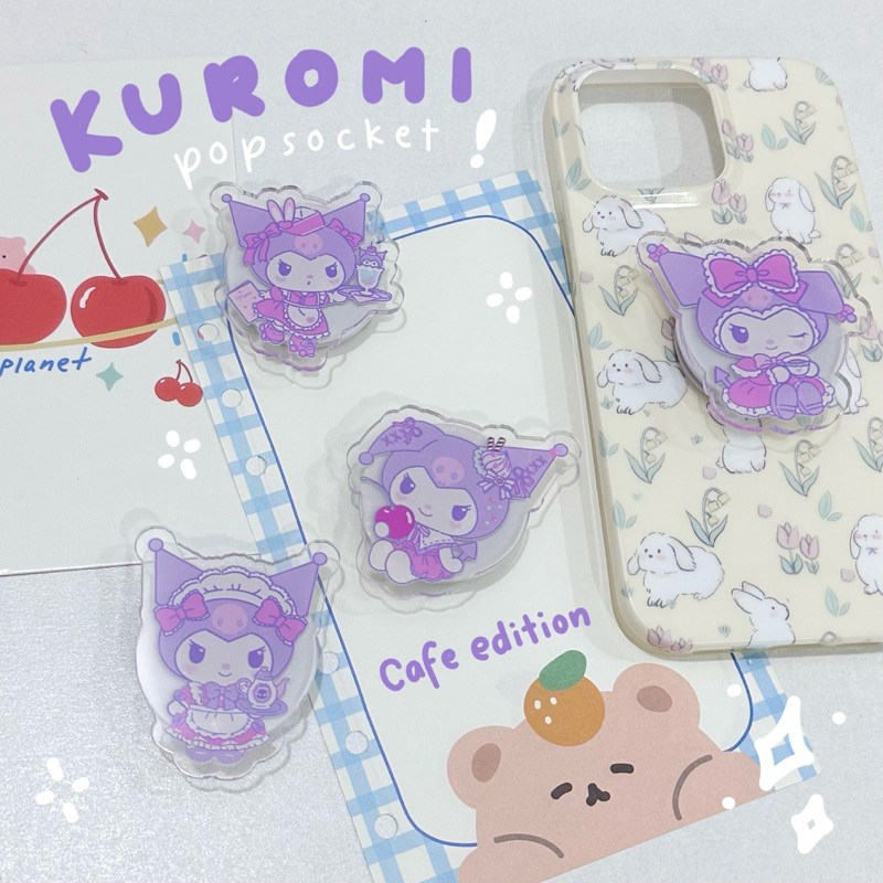 Jual popsocket kuromi cafe edition phone holder lucu sanrio edisi cafe ...