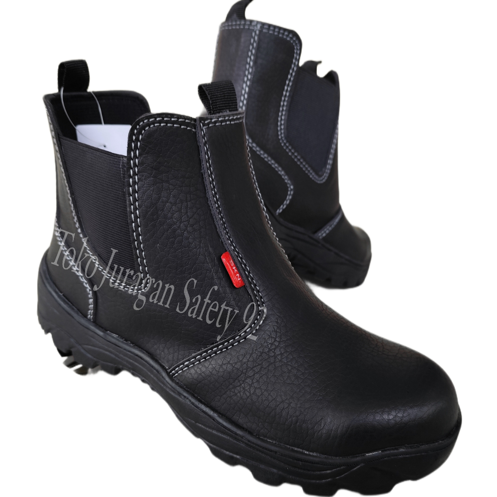 Jual Sepatu safety Sepatu Kulit Ujung Besi Sol Karet Anti Slip Kantor ...