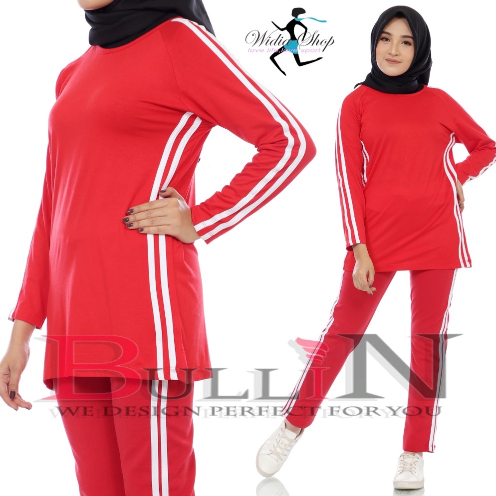 Jual Langsung Order baju panjang olahraga list merah putih | Shopee ...