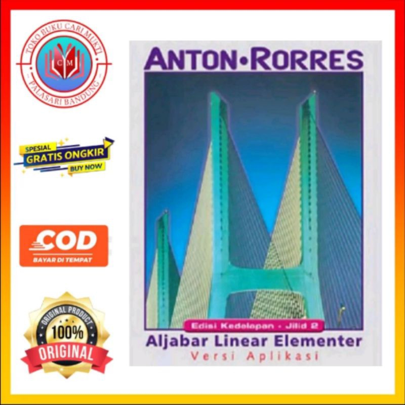 Jual Buku Aljabar Linear Elementer Jilid 2 Edisi 8 Buku Original ...