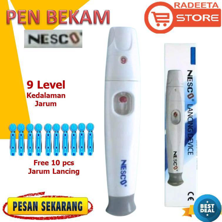 Jual PEN BEKAM Lancing Device - NESCO - 9 Kedalaman - FREE 10 Jarum ...