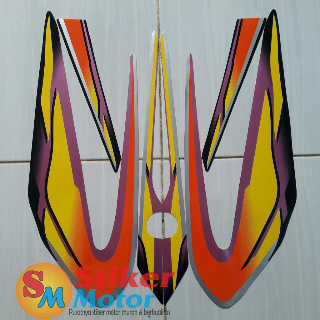 Jual stiker striping body motor yamaha rxs 1999 orange-kuning | Shopee ...