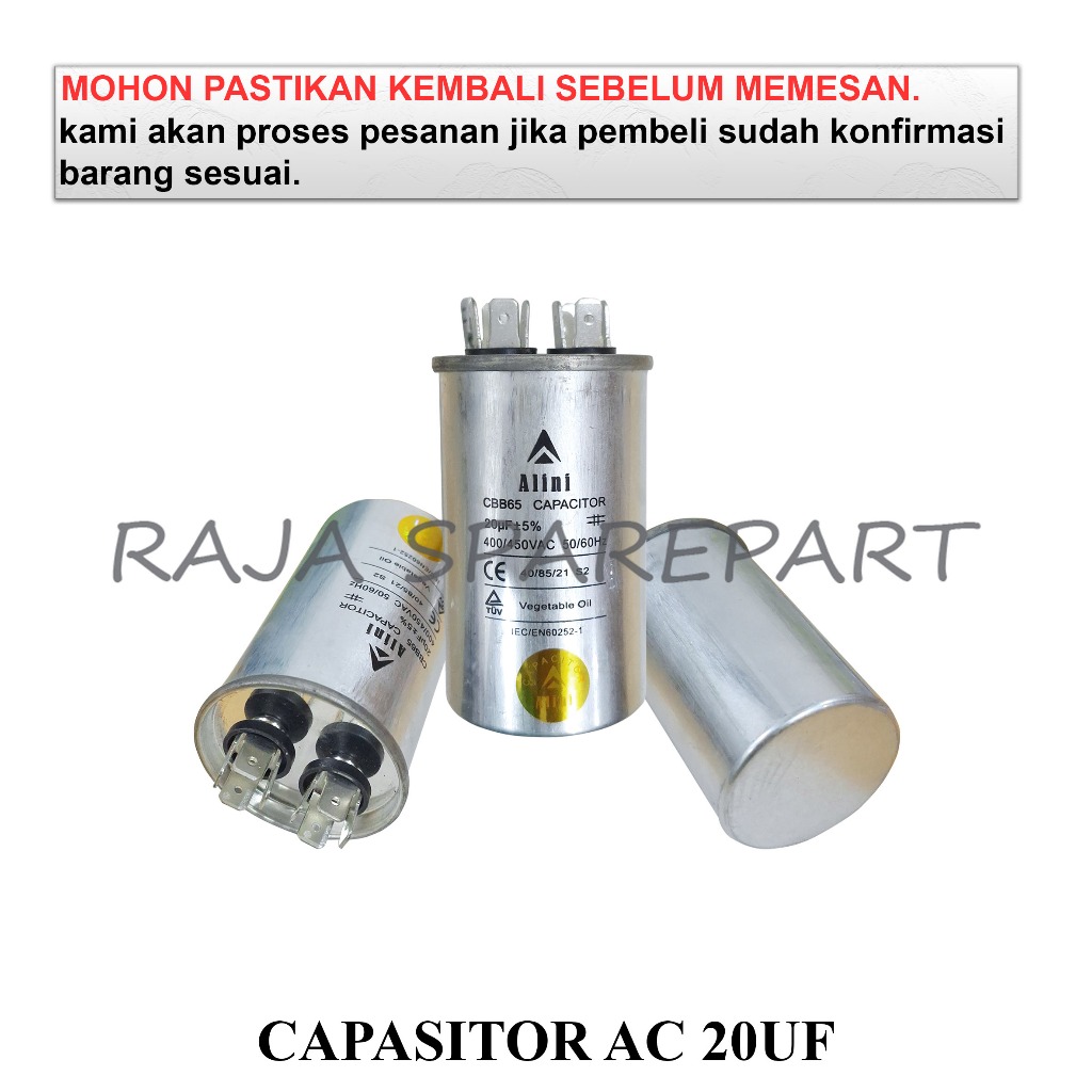 Jual C20 KAPASITOR/CAPASITOR AC/CAPASITOR AC 20UF (PENGIRIMAN KHUSUS PULAU JAWA) | Shopee Indonesia
