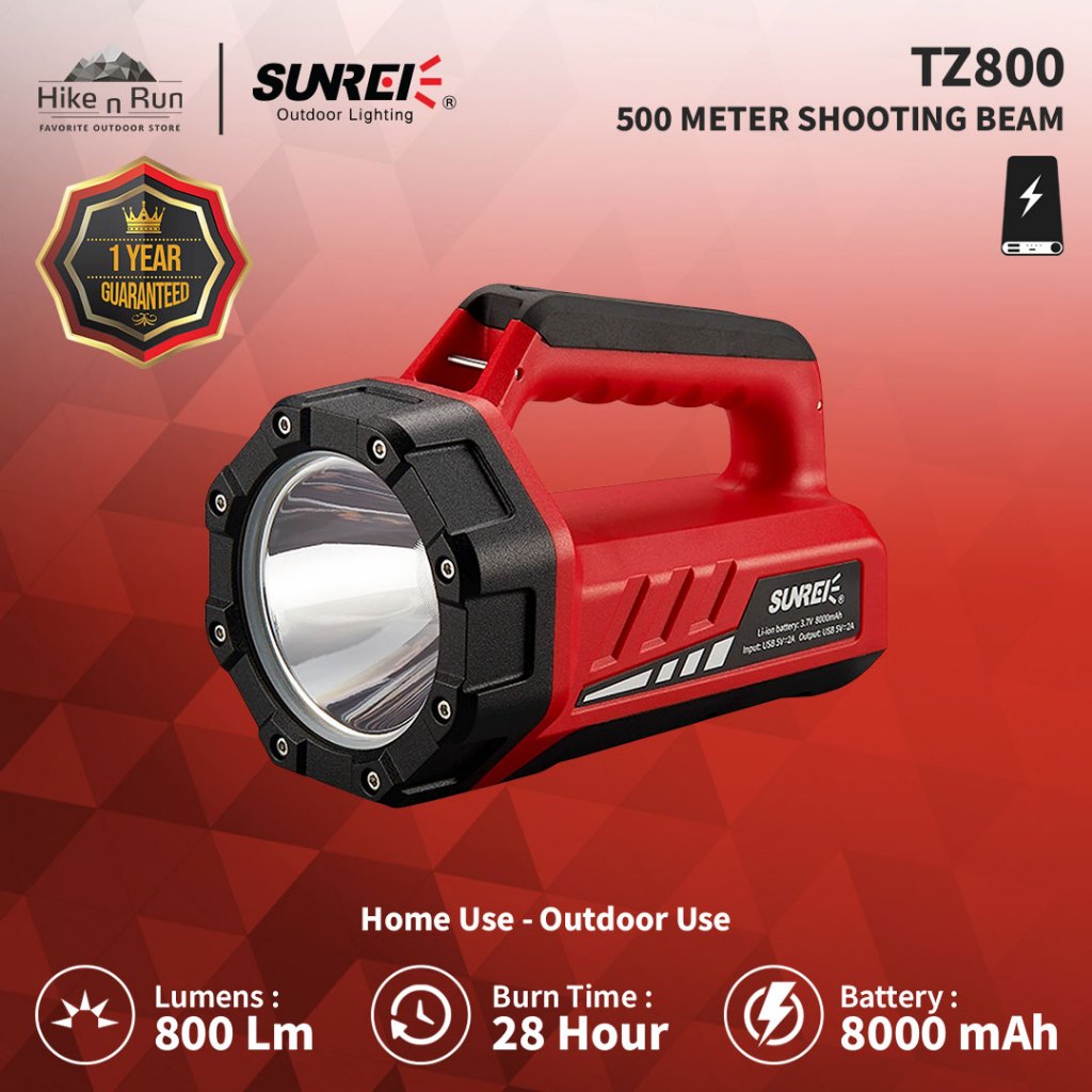 Jual Sunrei TZ800 Lampu Senter Cas Cahaya Terang | Shopee Indonesia