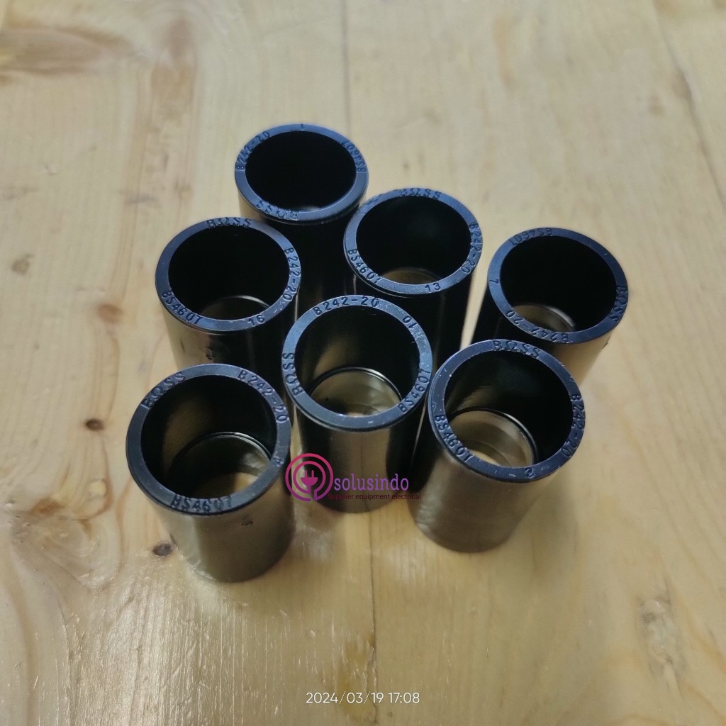 Jual JOIN SOK PIPA CONDUIT BOSS 20mm HITAM - ECERAN | Shopee Indonesia