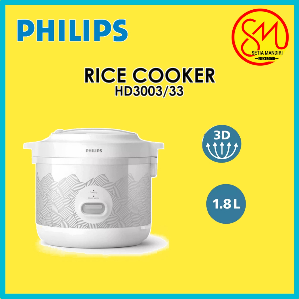 Jual PHILIPS HD3003 Rice Cooker 1.8 Liter HD 3003 1.8L Magic Com HD3003 ...