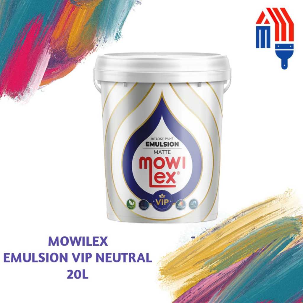 Jual Mowilex Emulsion VIP Neutral Color Cat Tembok 20 Liter (White ...