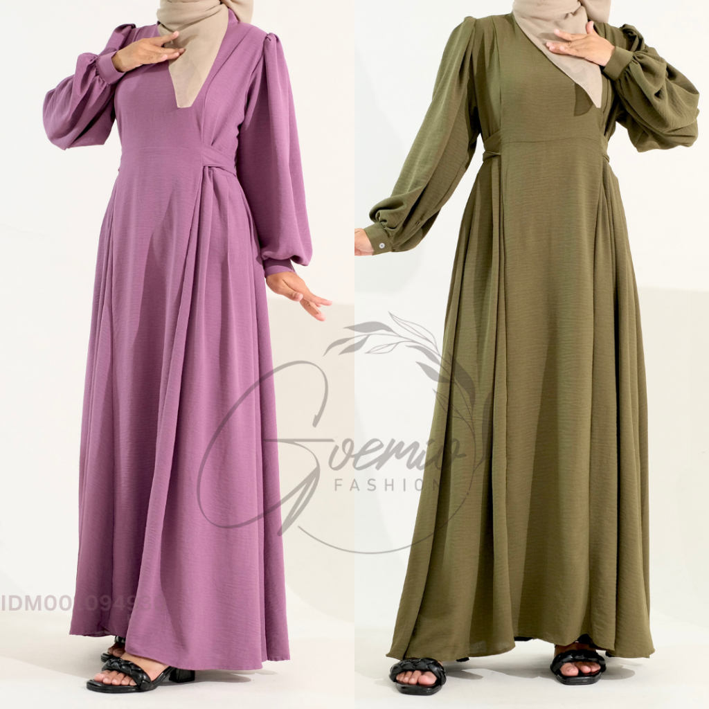 Jual ilook Helen Gamis Lebaran 2025 Crinkel muslim Wanita Dress syari ...