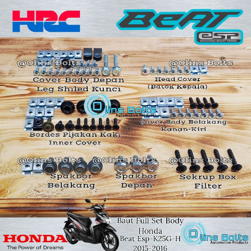 Jual Baut Full Body Honda Beat Esp K25G-H 2014-2015 | Shopee Indonesia