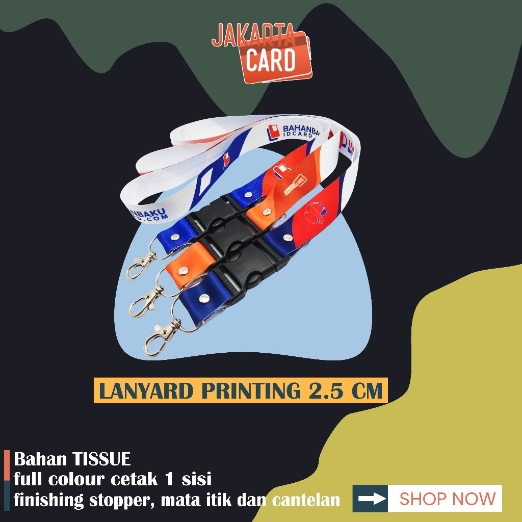 Jual Cetak Lanyard Sublim 2,5cm 1muka / cetak tali lanyard id card ...