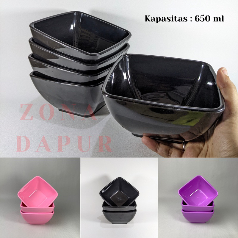 Jual (6 pcs / 1 lusin) - Mangkuk Kotak Semi Melamin 14 cm DINNERWARE ...
