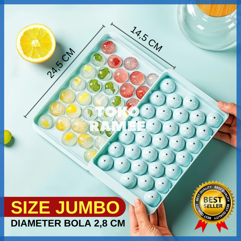 Jual Cetakan Jelly Jeli Es Batu Bulat 33 Sekat / Slot JUMBO | Alat ...