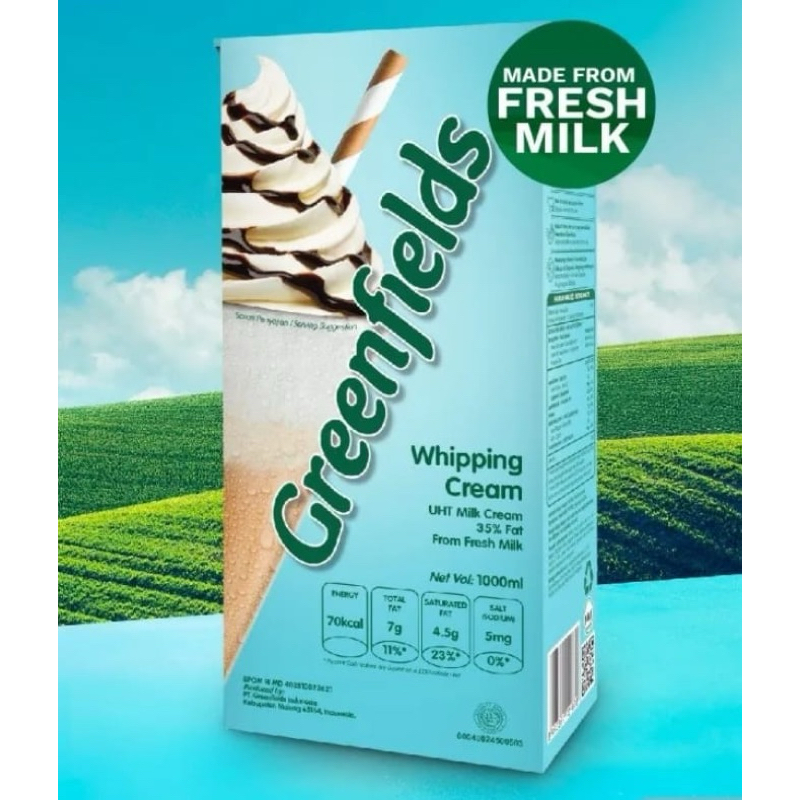 Jual Greenfields Whipping Cream 1 LT | Shopee Indonesia