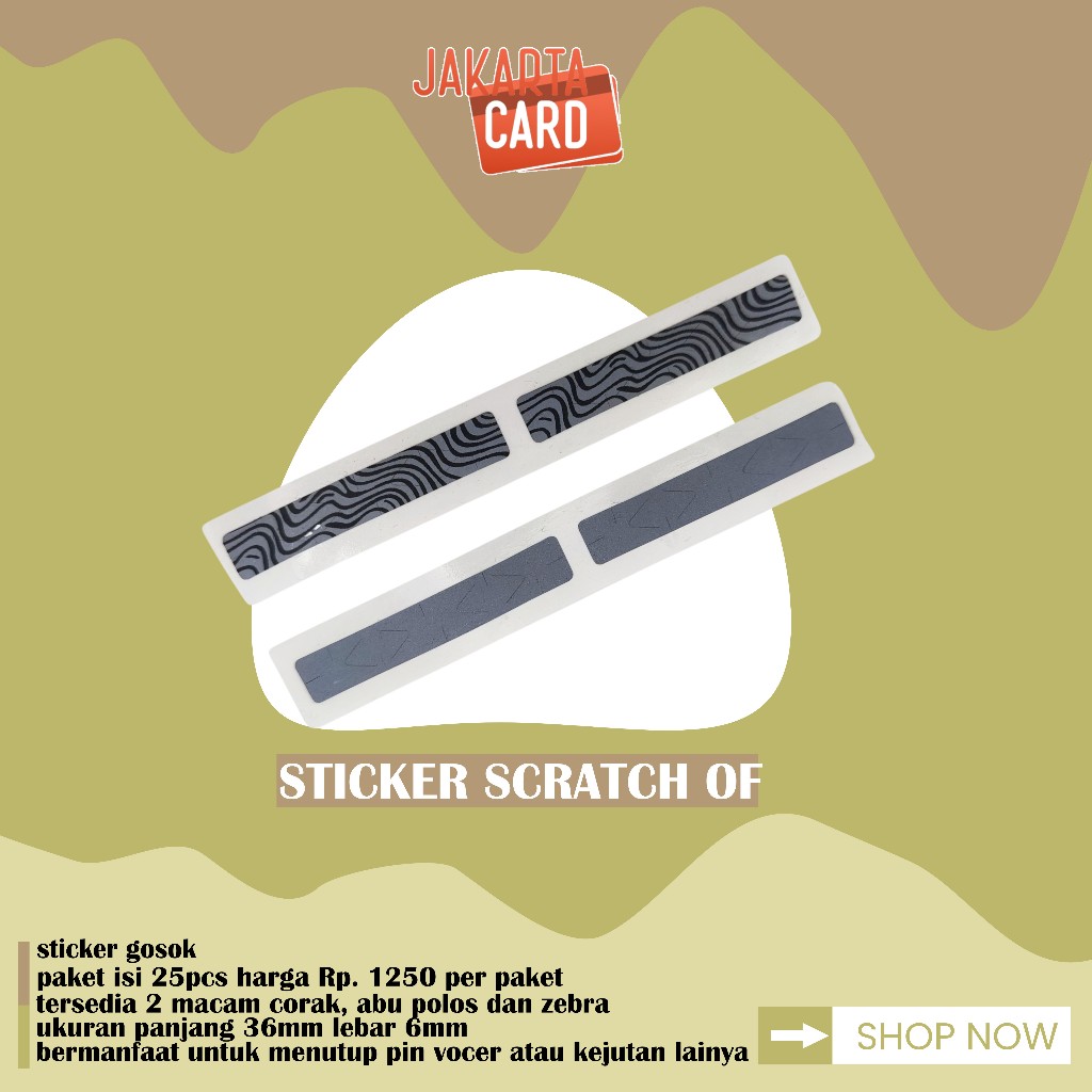 Jual scratch off sticker gosok penutup PIN voucher xerox label penutup ...