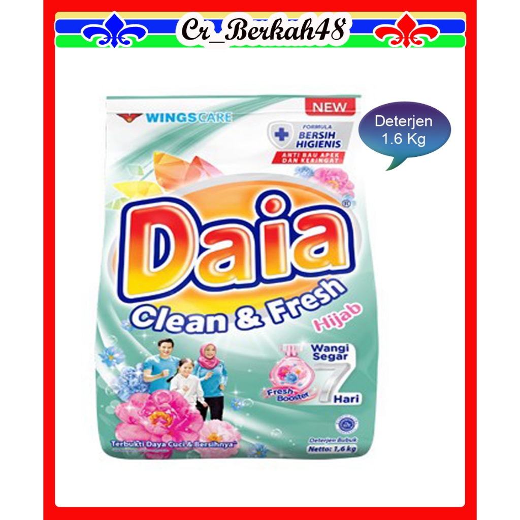 Jual daia 1,6 kg deterjen hijab / daia hijab 1,6 kg deterjen bubuk ...